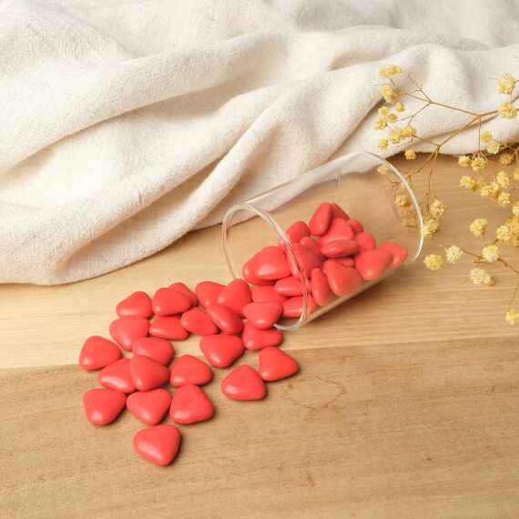 Chocolade hartjes - Snoep hartjes - Rood - Mijnkadootje